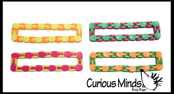 Click And Snap Fidget Toy - Chain Track - Bend and Twist In Wacky Craz ...