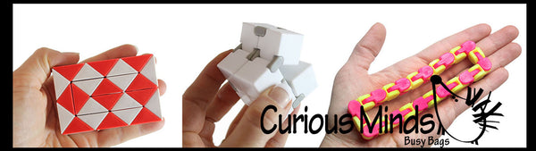Fidget Set of 3 - Wacky Tracks, Twist Snake, Infinity Cube - Fidget To ...
