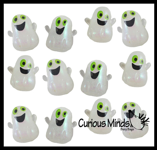 Glitter Gel Ghost Stress Balls - Sticky Ghosts Squeeze Fidget - Trick ...