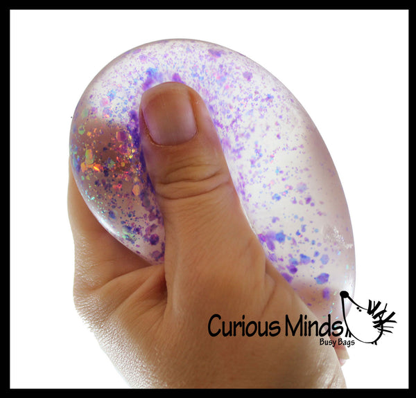 Glitter Sugar Ball - Glittery Shimmer Thick Glue/Gel Stretch Ball -Syr ...