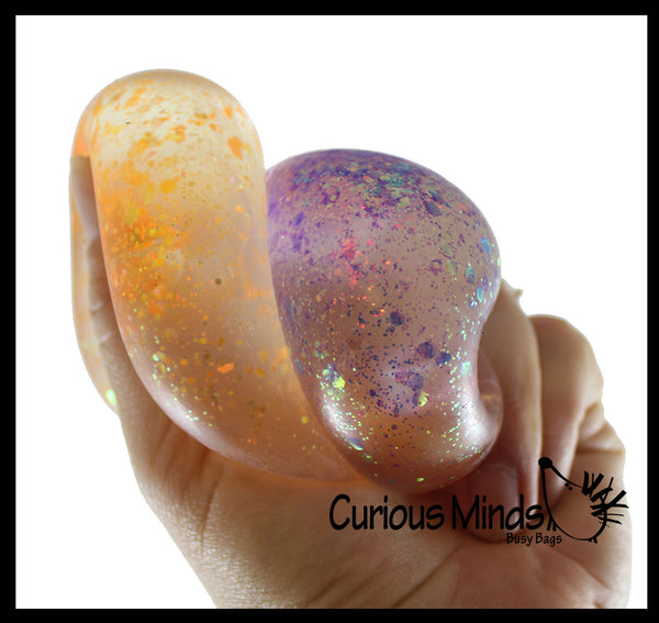 Glitter Sugar Ball - Glittery Shimmer Thick Glue/Gel Stretch Ball -Syr ...
