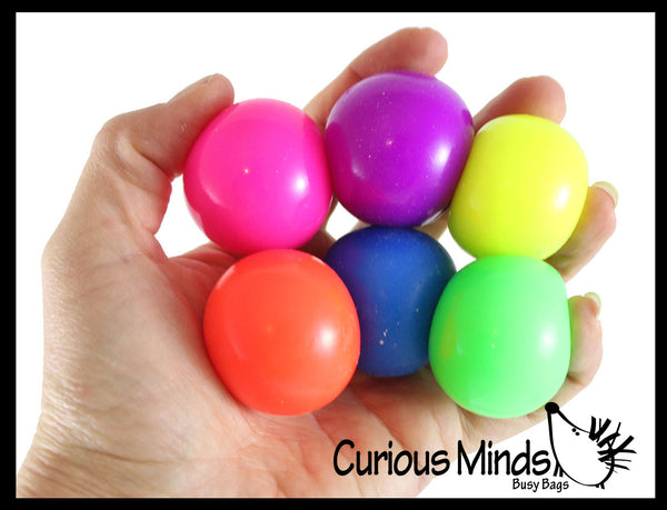Small 1.5" Neon Soft Doh Filled Stress Ball - Ceiling Sticky Glob Ball ...