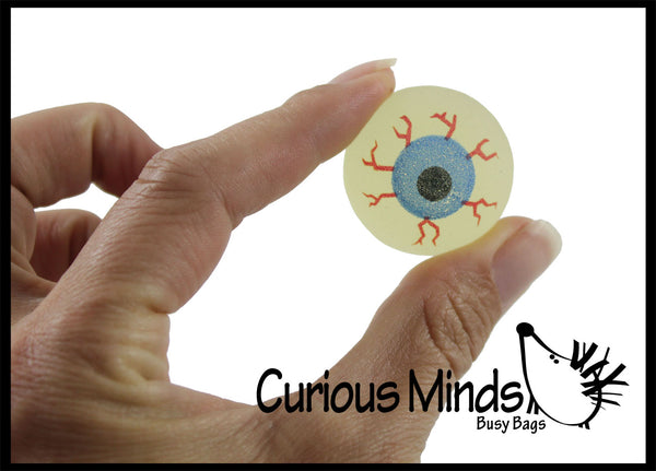 Eye Glow in The Dark Super Bouncy Balls - Spooky Eyeball Novelty Party ...