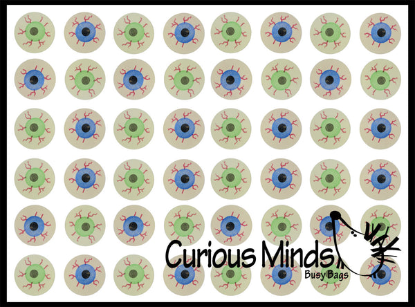 Eye Glow in The Dark Super Bouncy Balls - Spooky Eyeball Novelty Party ...
