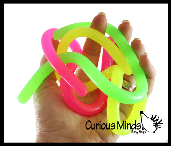 Glow in the Dark Stretch String Fidget Toy- Worm Noodle Strings Fidget ...