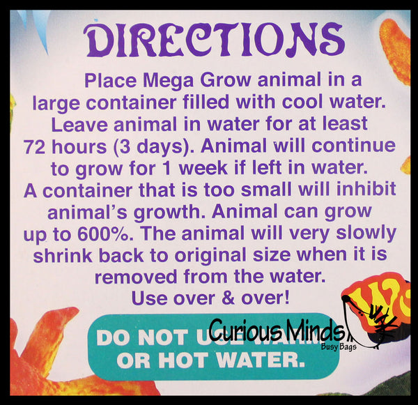 Grow an Animal in Water - Add Water and it Grows up to 9" - Sea Critte ...