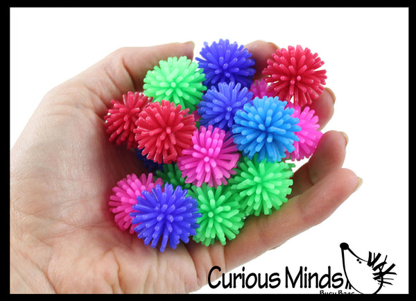 Soft 1" Mini Spike Hedge Balls - Spiky Wooly Porcupine Balls - Sensory ...