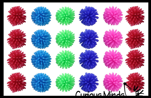 Soft 1" Mini Spike Hedge Balls - Spiky Wooly Porcupine Balls - Sensory ...