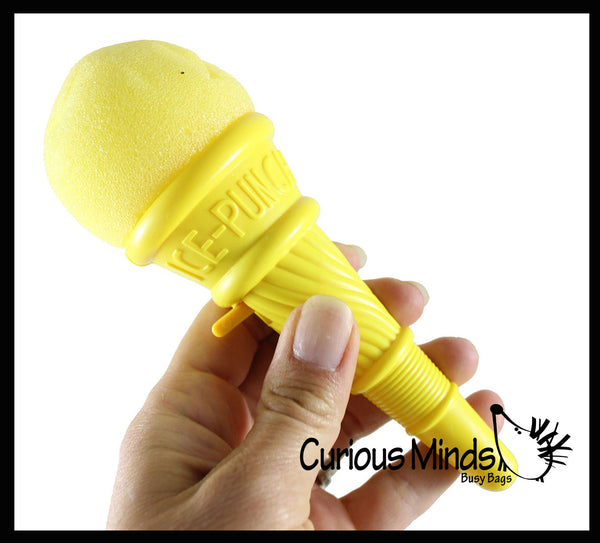 Small Ice Cream Cone Shooter Popper Toy - Foam Ball Shoots From Cone ...