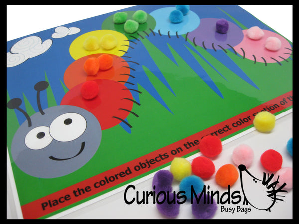 PDF DOWNLOAD - You Print- Color Sort Caterpillar Activity Page ...