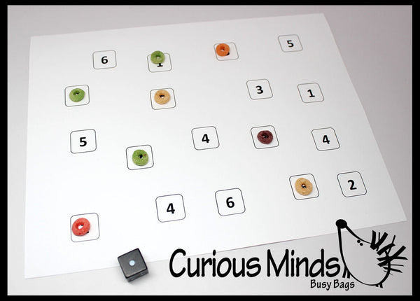 PDF File - YOU PRINT - Dice Race - Number Recognition Busy Bag - Toddl ...