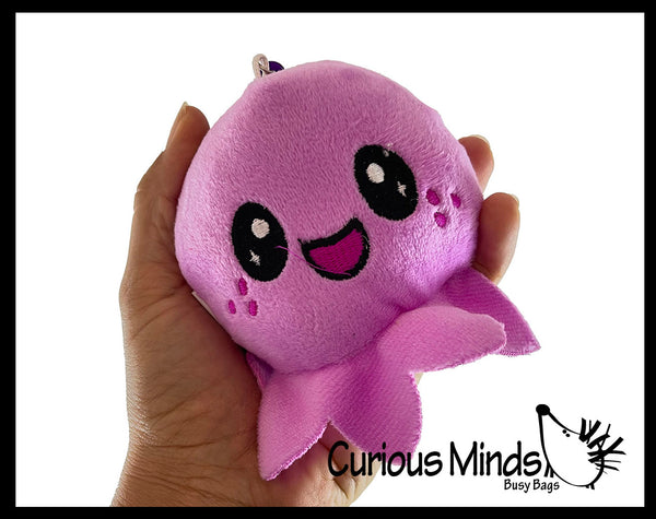BULK - WHOLESALE - SALE - Cute Octopus Animal Happy Sad Plush Flip Ins ...