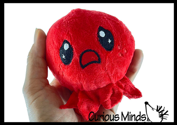 BULK - WHOLESALE - SALE - Cute Octopus Animal Happy Sad Plush Flip Ins ...