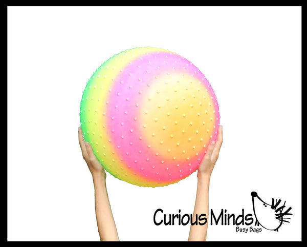 Jumbo 18" Rainbow Lightweight Bumpy Inflatable Ball - Sports Ball - In ...