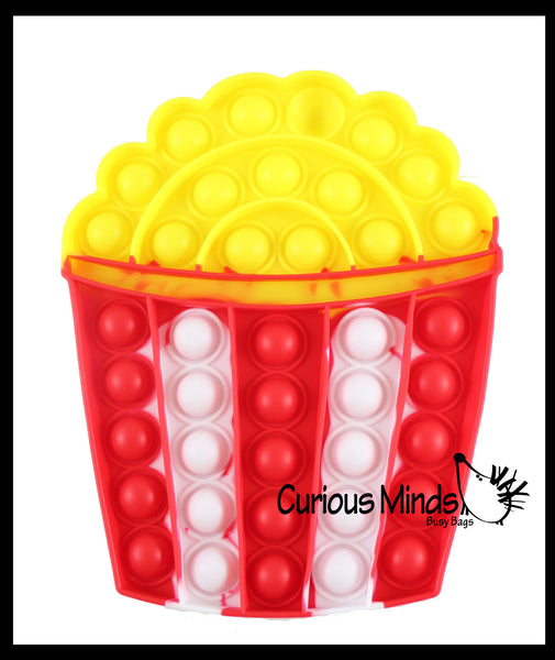 Junk Food Theme Bubble Pop Fidget Toy Fast Food Silicone Push Poke Bub ...
