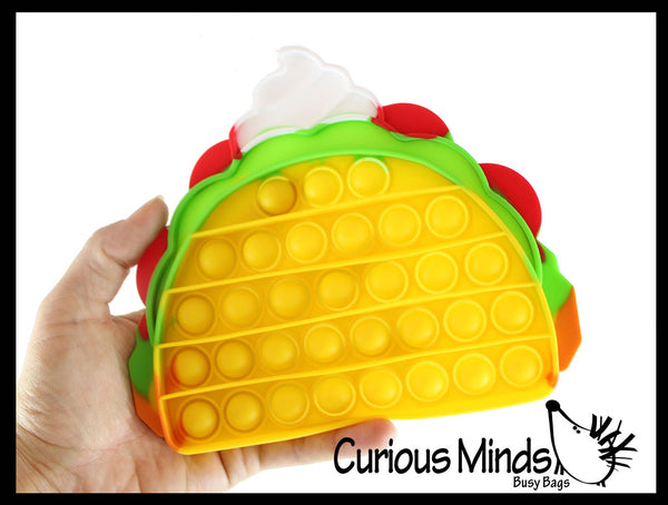 Junk Food Theme Bubble Pop Fidget Toy Fast Food Silicone Push Poke Bub ...