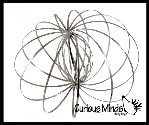 Magic Kinetic Infinity Ring Toy - Flowing Flower Spring Spinning Movin ...