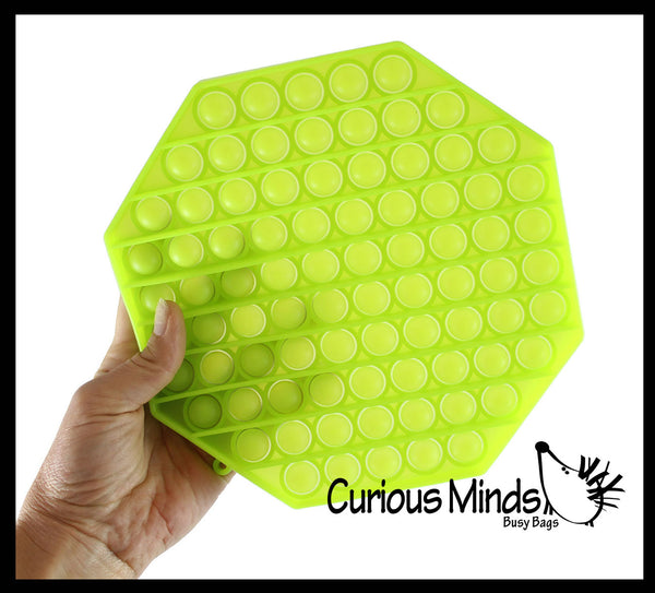 Large 8" Bubble Pop Game - Silicone Push Poke Bubble Wrap Fidget Toy ...