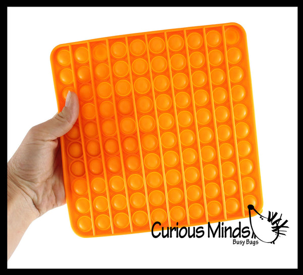 Large 8" Bubble Pop Game - Silicone Push Poke Bubble Wrap Fidget Toy ...