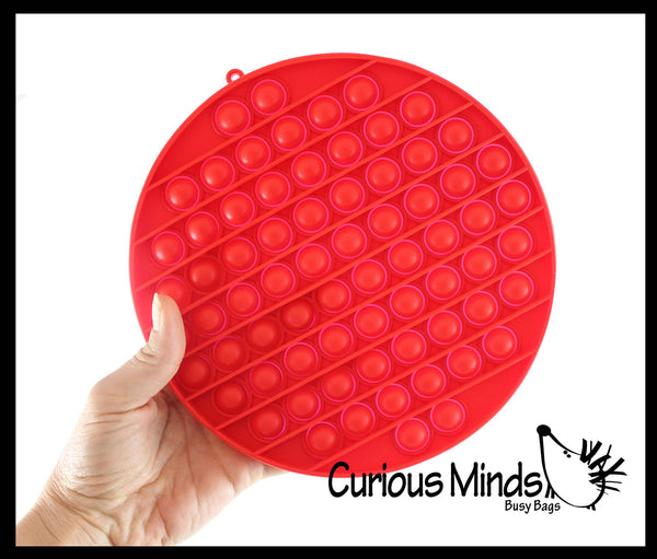 Large 8" Bubble Pop Game - Silicone Push Poke Bubble Wrap Fidget Toy ...