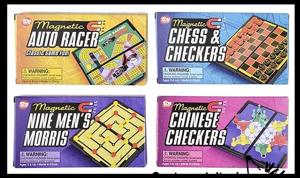 Mini Magnetic Travel Games - Tiny Classic Board Games - Children's Gam ...