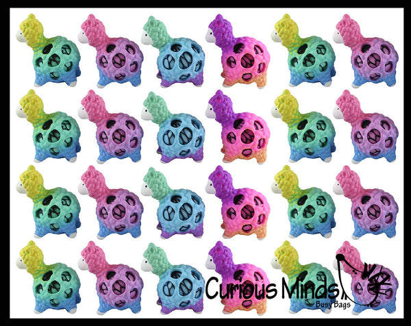 Rainbow Alpaca Squishy Color Changing Gel Doh Blob Mesh Ball with Soft ...