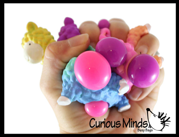 Rainbow Alpaca Squishy Color Changing Gel Doh Blob Mesh Ball with Soft ...