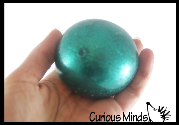 Metallic Glitter Thick Gel-Filled Squeeze Stress Balls - Sensory, Stre ...