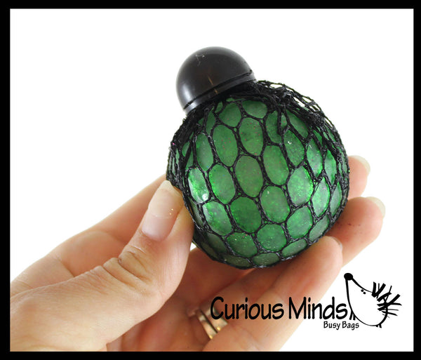 2" Metallic Bubble Mesh Balls - Squishy Fidget Ball with Web Netting ...