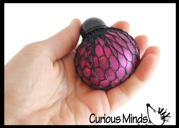 2" Metallic Bubble Mesh Balls - Squishy Fidget Ball with Web Netting ...