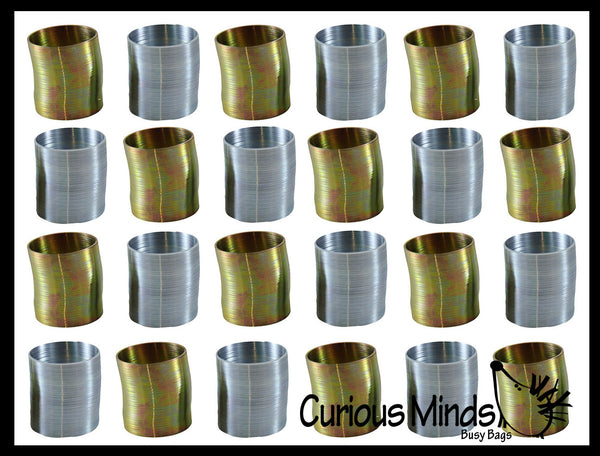 2" Metal Colored Magic Spring Coil Toy - Sensory Fidget Toy - Relaxing ...