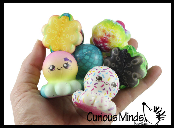 Cute Octopus Micro Slow Rise Squishy Toys - Memory Foam Party Favors ...