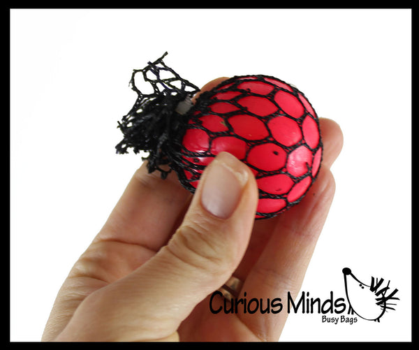 Tiny Mesh Ball - Squishy Fidget Ball with Web Netting - Stress Ball Co ...