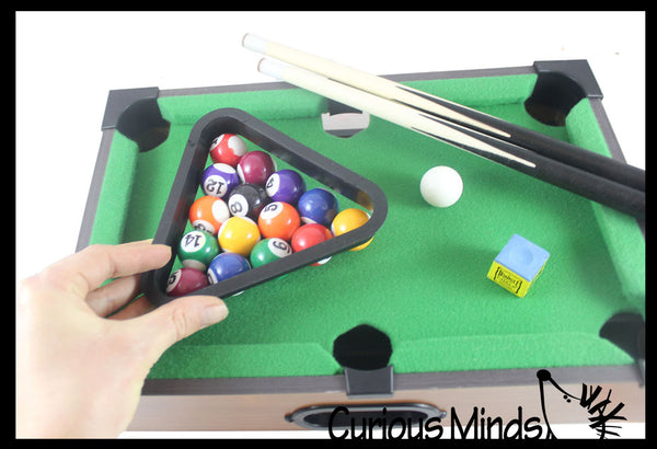 Mini Billiards Pool Table Game Tabletop Small Replica Toy | Curious ...
