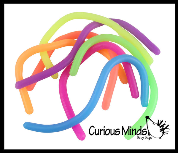 Mini Stretchy String Fidget Toy- Worm Noodle Strings Fidget Toy - 8" L ...