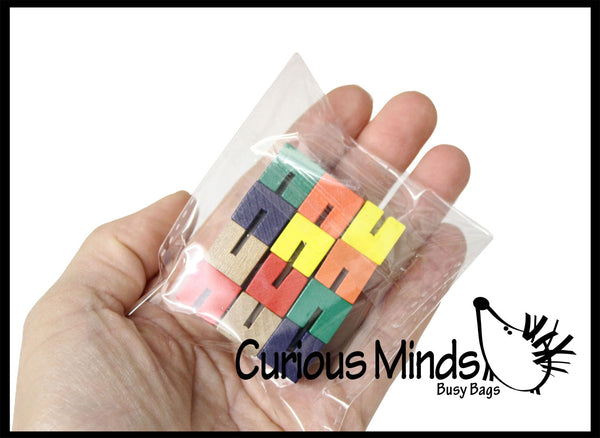 Small Bendy Wood Fidget Toy - Twist and Turn Puzzle Fidget Toy ...