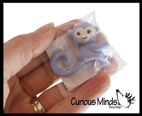Cute Monkey Animal 3D Adorable Erasers - Eraser Pencil Toppers - Desk ...