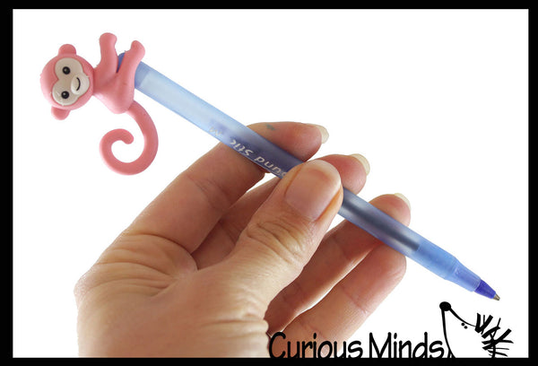 Cute Monkey Animal 3D Adorable Erasers - Eraser Pencil Toppers - Desk ...