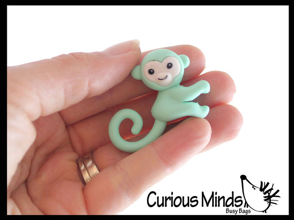 Cute Monkey Animal 3D Adorable Erasers - Eraser Pencil Toppers - Desk ...