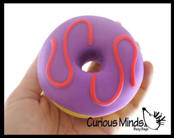 NeeDoh Donut Doughnut Soft Doh Filled Stretch Ball with Removable Fros ...
