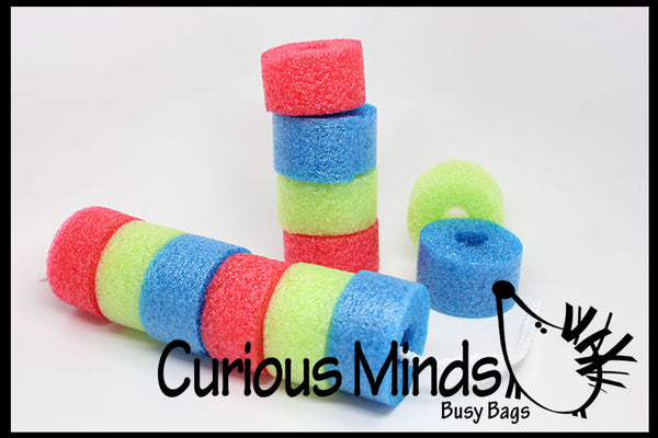 CLEARANCE - SALE - Toddler busy bag - lacing beads - Pool Noodle Beads ...