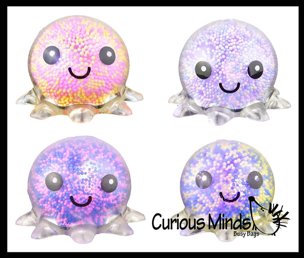 Light Up Octopus - Air and Styrofoam Bead Filled Squeeze Stress Balls ...