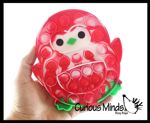 Cute Holiday Penguin Festive Bubble Popper Fidget Toy - Fun Party Favo ...