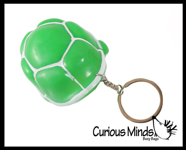 Fun Pop-Out Turtle Fidget Keychain Toy - Squeeze to Pop Head out of Sh ...