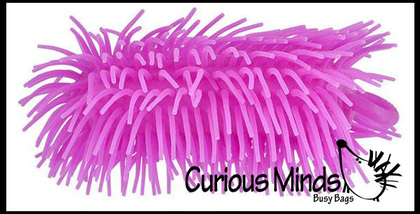 6" Puffer Worms - Sensory Fidget and Soft Hairy Air-Filled Stress Ball ...