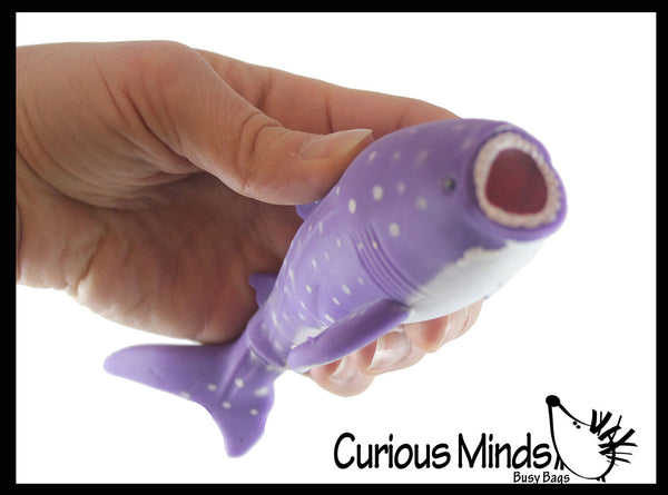 Set of 2 Shark Sand Filled Squishy Animals - Moldable Sensory, Stress ...