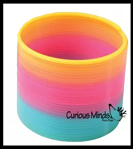 Plastic Rainbow Magic Spring Coil Toy - 3" in Box - Sensory Fidget Toy ...