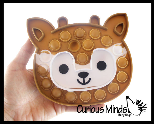 Cute Holiday Reindeer Alpaca Festive Bubble Popper Fidget Toy - Fun Pa ...