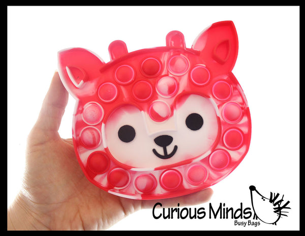 Cute Holiday Reindeer Alpaca Festive Bubble Popper Fidget Toy - Fun Pa ...