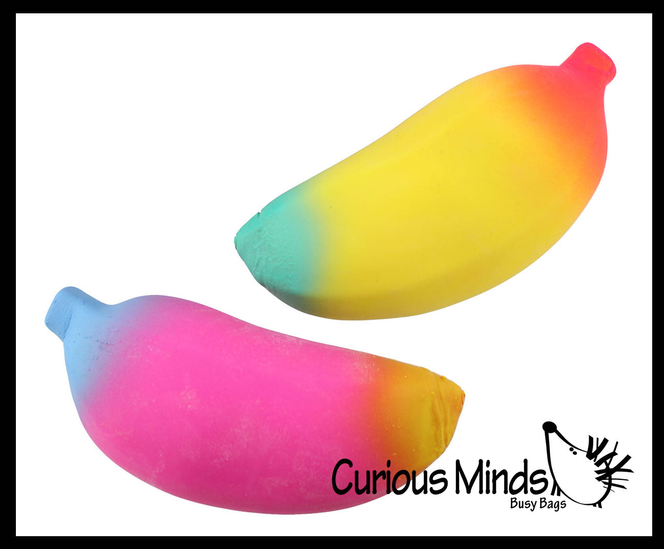 BULK - WHOLESALE - Rainbow Colored Squishy Sand Banana - Moldable Sens ...